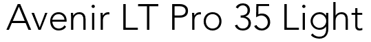 Avenir LT Pro 35 Light: Free Font Download | MaisFontes