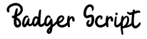 Badger Script: Free Font Download | MaisFontes