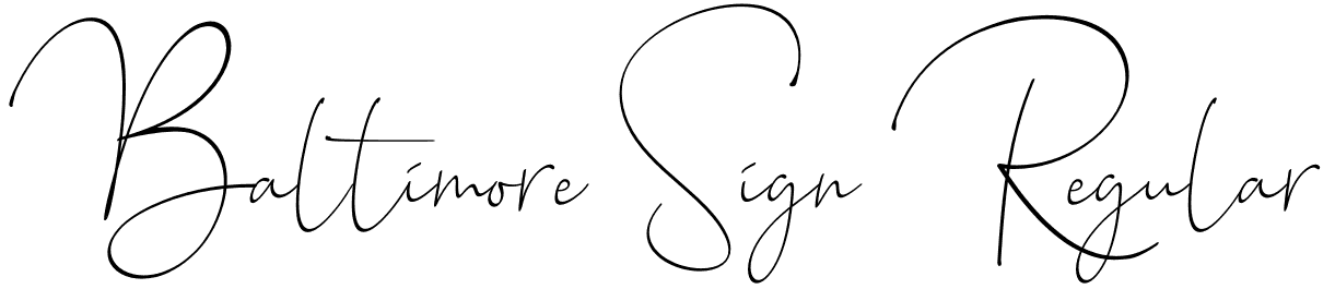 Baltimore Sign Regular: Free Font Download | MaisFontes