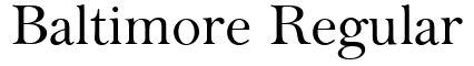 Baltimore Regular Font: Free Download | MaisFontes