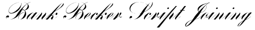 Bank Becker Script Joining: Baixar Fonte Grátis | MaisFontes