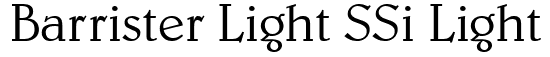 Barrister Light SSi Light Font: Free Download | MaisFontes