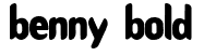Benny Bold: Download Free Font | MaisFontes