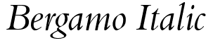 Bergamo Italic Font: Free Download | MaisFontes