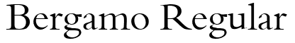 Bergamo Regular Font: Free Download | MaisFontes