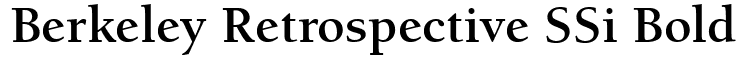Berkeley Retrospective SSi Bold: Free Font Download | MaisFontes