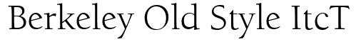 Berkeley Old Style ItcT: Free Font Download | MaisFontes