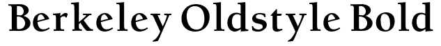 Berkeley Oldstyle Bold Font: Free Download | MaisFontes