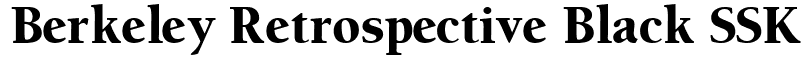 Berkeley Retrospective Black SSK Font: Free Download | MaisFontes