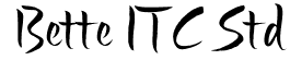 Bette ITC Std Font: Free Download | MaisFontes