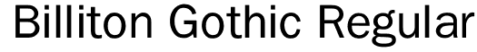 Billiton Gothic Regular: Free Font Download | MaisFontes