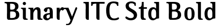 Binary ITC Std Bold Font: Free Download | MaisFontes
