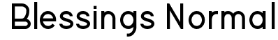 Blessings Normal: Free Font Download | MaisFontes