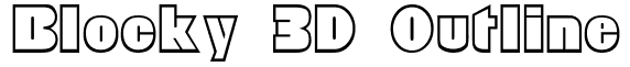 Blocky 3D Outline: Download Free Font | MaisFontes