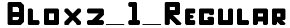 Bloxz 1 Regular: Free Font Download | MaisFontes
