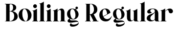 Boiling Regular Font: Free Download | MaisFontes