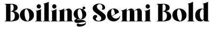 Boiling Semi Bold Font: Free Download | MaisFontes
