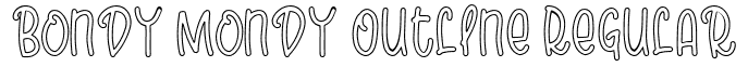 Bondy Mondy Outline Regular: Free Font Download | MaisFontes
