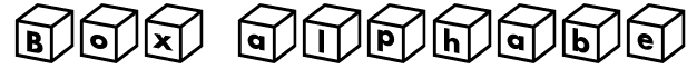 Box alphabe: Free Font Download | MaisFontes