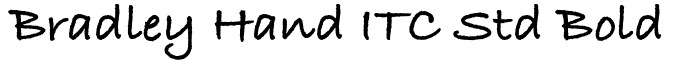 Bradley Hand ITC Std Bold font download | MaisFontes.com