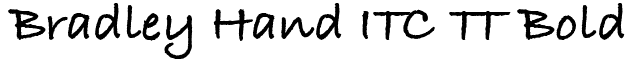 Bradley Hand ITC TT Bold Font: Free Download | MaisFontes