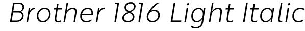Brother 1816 Font Family: Free Download | MaisFontes