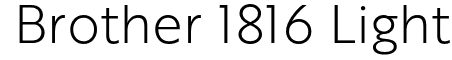 Brother 1816 Font Family: Free Download | MaisFontes