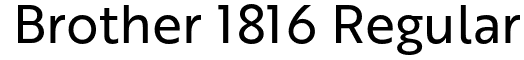 Brother 1816 Font Family: Free Download | MaisFontes