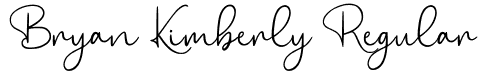 Bryan Kimberly Regular: Free Font Download | MaisFontes