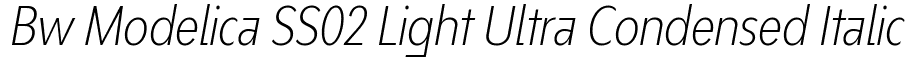 Bw Modelica SS02 Light Ultra Condensed Italic: Baixar Fonte Grátis ...