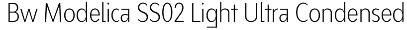 Bw Modelica SS02 Light Ultra Condensed Font: Free Download | MaisFontes