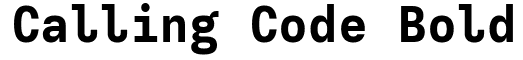 Calling Code Bold: Free Font Download | MaisFontes