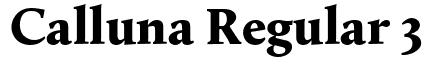Calluna Regular 3 Font: Free Download | MaisFontes
