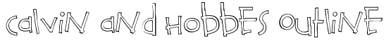 Calvin and Hobbes Outline: Free Font Download | MaisFontes