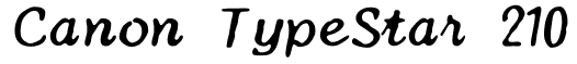 Canon TypeStar 210: Free Font Download | MaisFontes