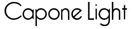 Capone Light: Download Free Font | MaisFontes