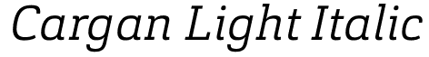 Cargan Light Italic: Baixar Fonte Grátis | MaisFontes