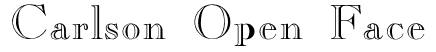 Carlson Open Face: Free Font Download | MaisFontes
