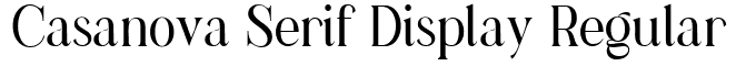 Casanova Serif Display Regular Font: Free Download | MaisFontes