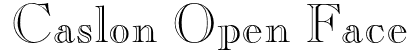 Caslon Open Face Font: Free Download | MaisFontes