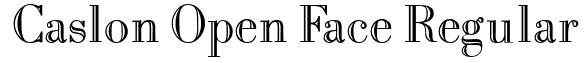 Caslon Open Face Regular Font: Free Download | MaisFontes