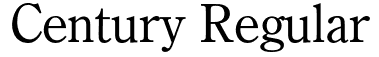 Century Regular：無料フォントをダウンロード | MaisFontes
