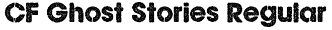 CF Ghost Stories Regular Font: Free Download | MaisFontes