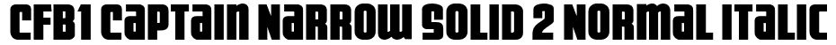 CFB1 Captain Narrow SOLID 2 Normal Italic Font: Free Download | MaisFontes