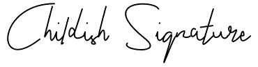 Childish Signature Font: Free Download | MaisFontes