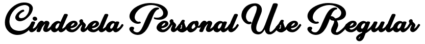 Cinderela Personal Use Regular: Free Font Download | MaisFontes