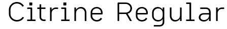 Citrine Regular: Free Font Download | MaisFontes