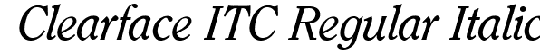 Clearface ITC Regular Italic Font: Free Download | MaisFontes