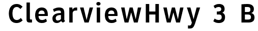ClearviewHwy 3 B: Free Font Download | MaisFontes