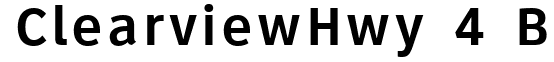 ClearviewHwy 4 B: Free Font Download | MaisFontes